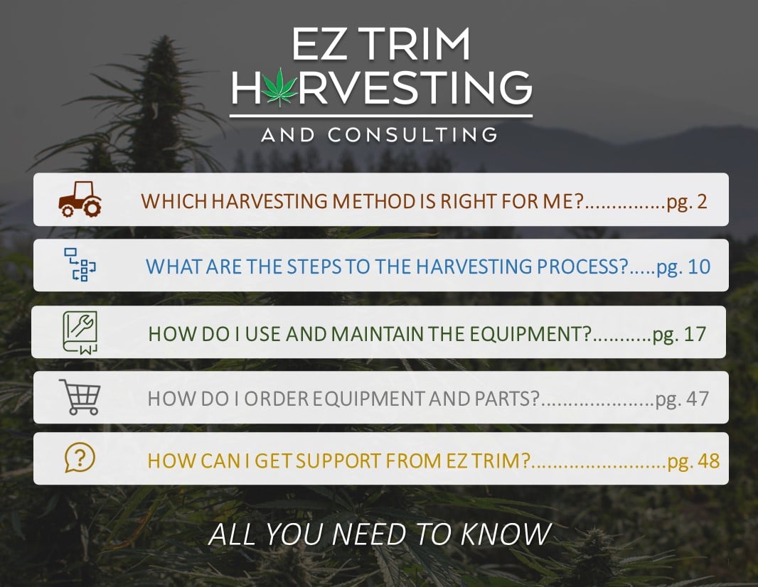 Harvesting & Equipment Instruction Manuals | EZ Trim Harvesting